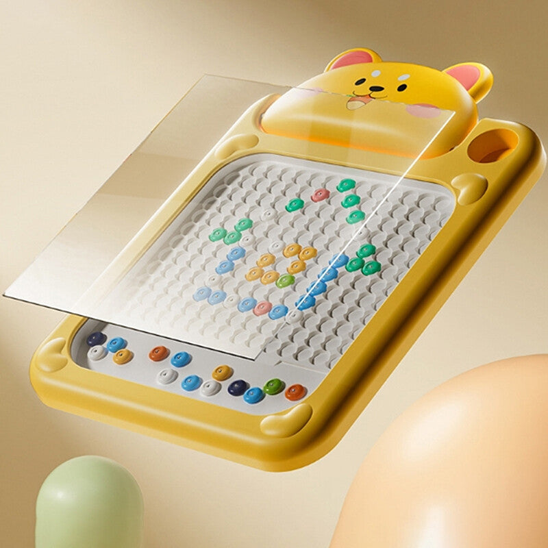 Cartoon Magnetic Drawing Board – Shiba & Bear Dot Art Toy for Kids by ...