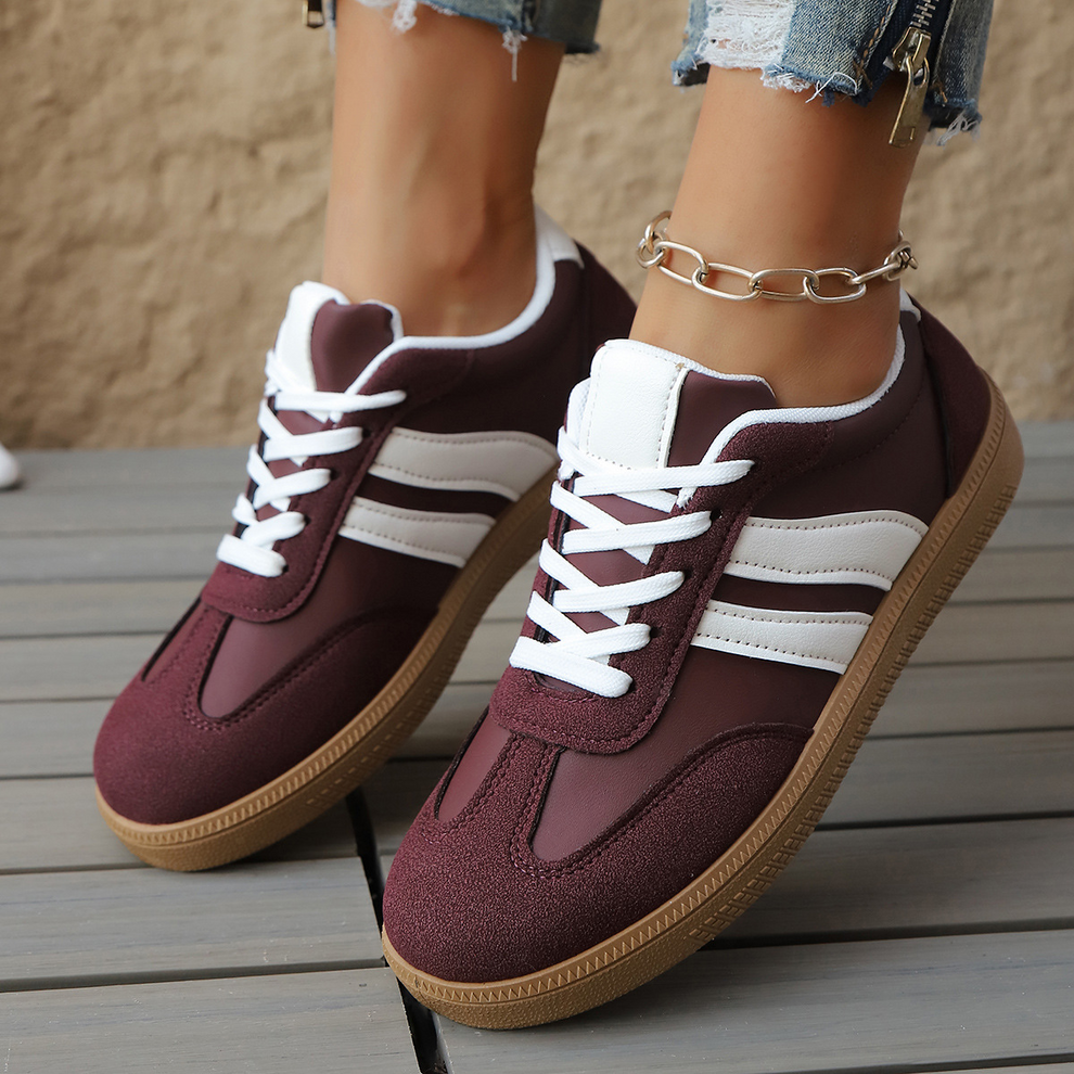 Veylor — Retro 80s Leather Sneakers with Cushioned Gum Sole – Glizm
