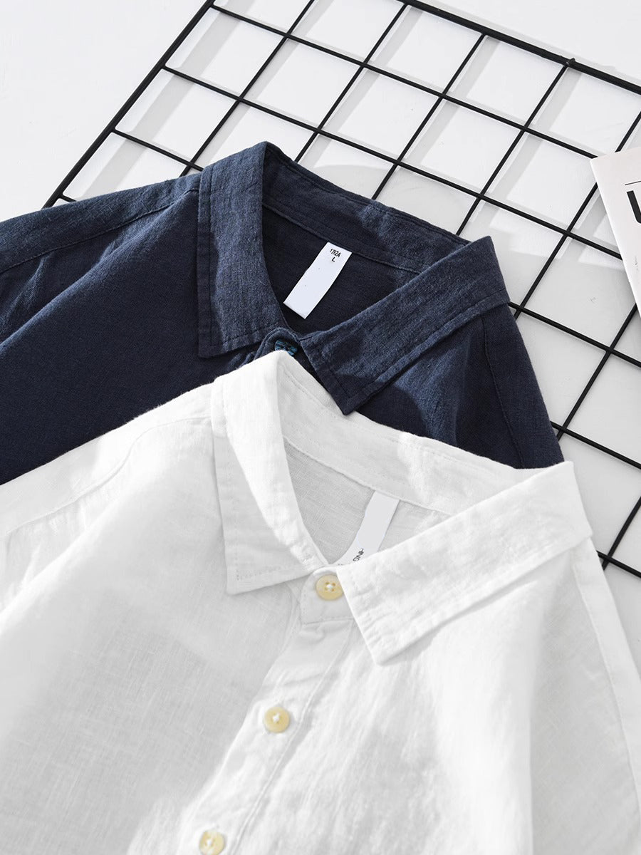 CloudSoft Cotton-Linen Half-Placket Shirt™ — Own Every Room with Unmat ...